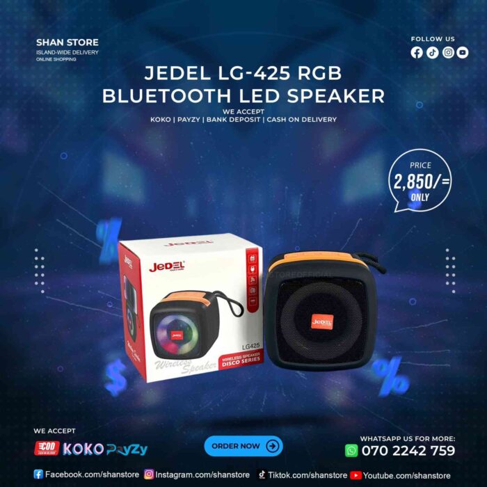 Jedel LG-425 Rechargeable RGB Portable Bluetooth Speaker - Shan Store ...