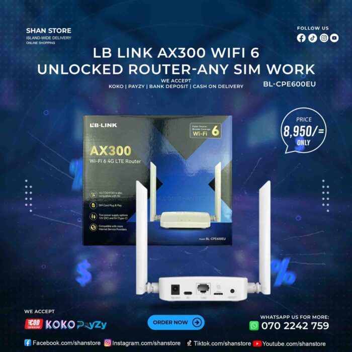 LB Link AX300 Wifi-6 Unlocked Router-Any Sim Work BL-CPE600EU - Shan ...