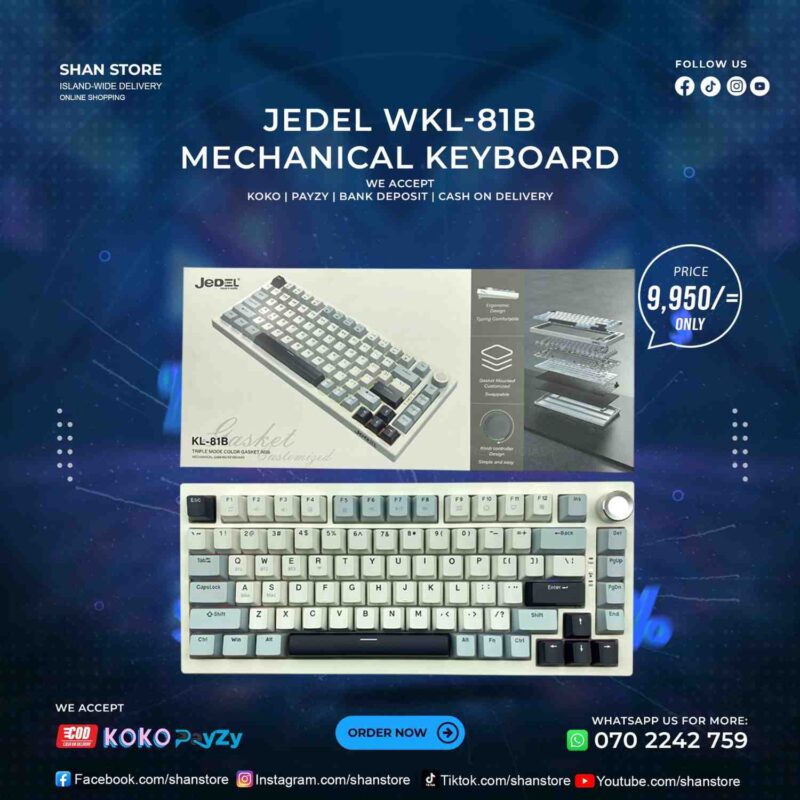 Jedel WKL-81B Mechanical Keyboard - Shan Store | Online Computer ...